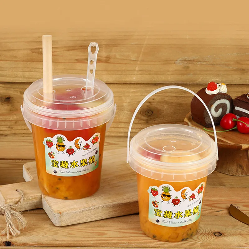 10pcs-Net-red-700ml-1000ml-large-transparent-disposable-fruit-tea-cup ...