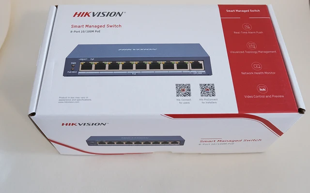 Hikvision Smart 8 Ports Poe Switch Fast Ethernet 48Vdc Rj45 10/100 Mbps ...
