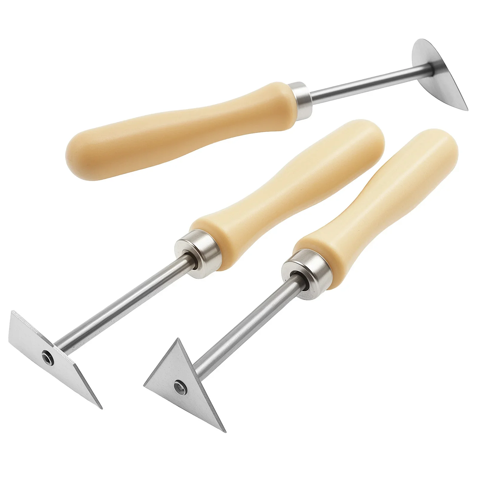 Stainless Steel Shave Hook Combination Wooden Handle 3 Shapes Paint ...