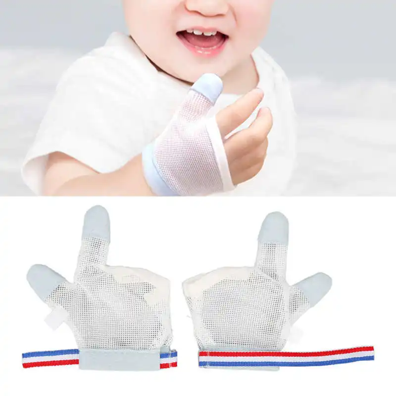 1-Pair-Toddler-Prevent-Bite-Fingers-Nails-Gloves-for-Children-Kids-Baby ...