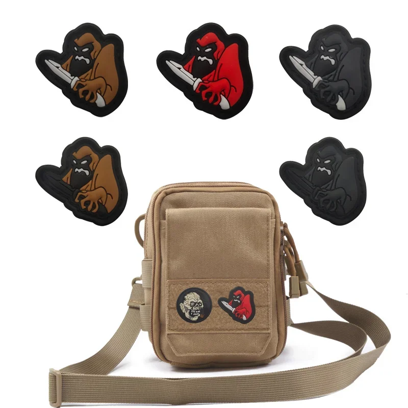 PVC-Soft-Plastic-Mini-Orangutan-Knife-Patch-Tactical-Morale-Badge ...