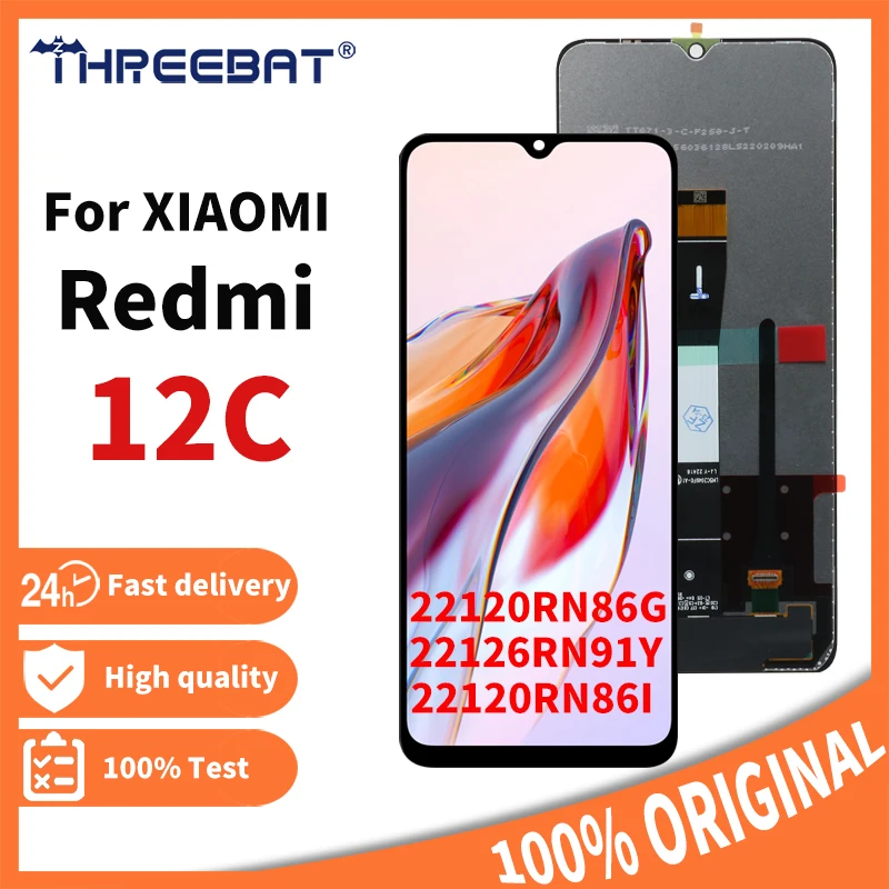Pantalla LCD Original de 6,71 pulgadas para Xiaomi Redmi 12C, montaje ...