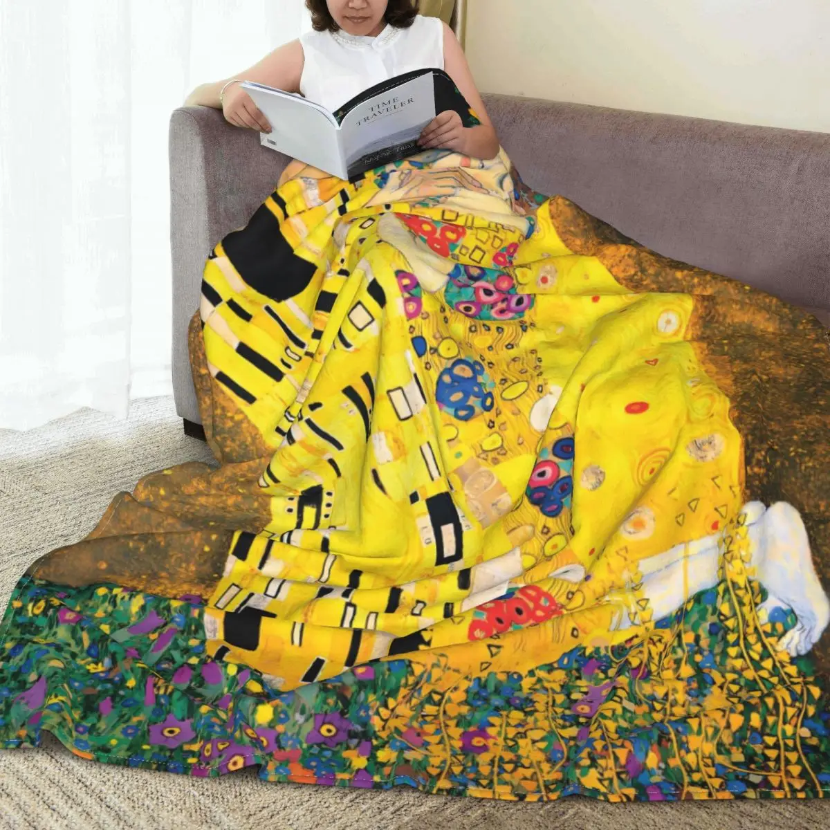 Gustav-Klimt-Art-Flannel-Blanket-The-Kiss-Soft-Durable-Throw-Blanket ...