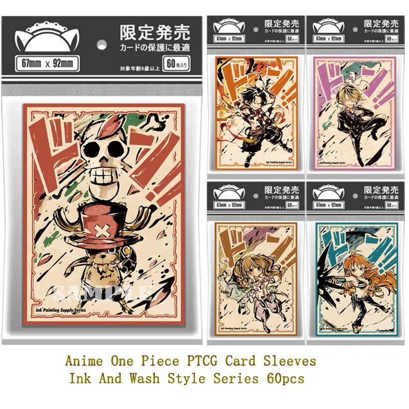 60Pcs-Original-DIY-Anime-One-Piece-Card-Sleeves-Chopper-Ace-Sanji ...