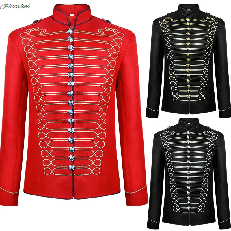 2023 Medieval Mens Jacket Steampunk Hussar Marching Band Military ...