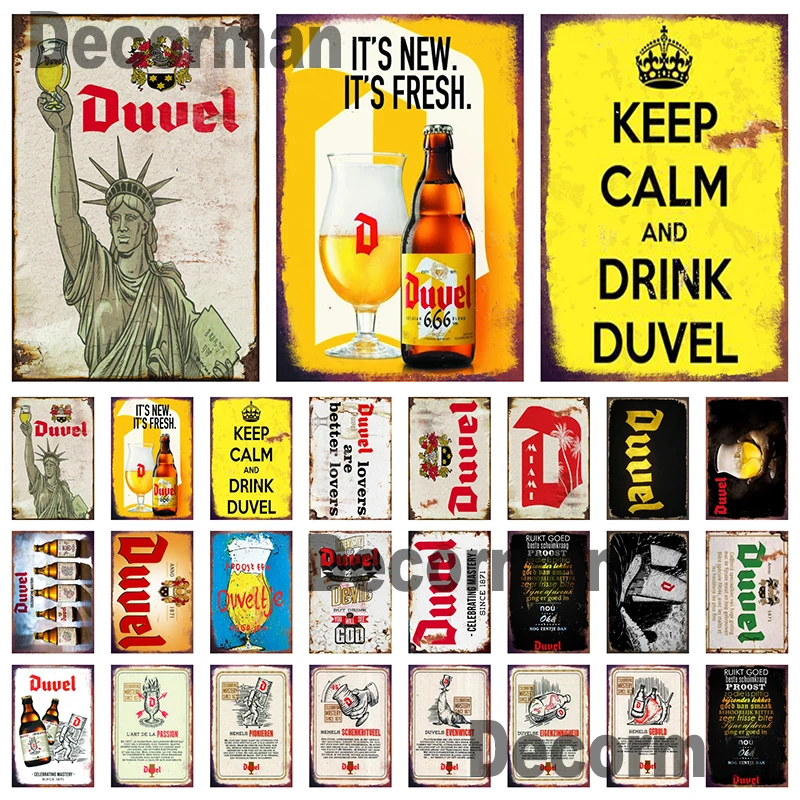 [Mike86] Duvel België Bier Metalen Tin Teken Muur Plaque Retro Wijn ...