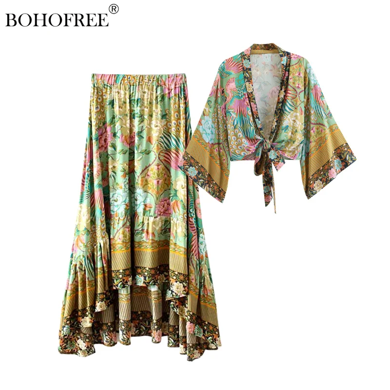Boho-setwear-saia-capa-ups-rayon-algod-o-pav-o-fadal-kimonos-casual ...