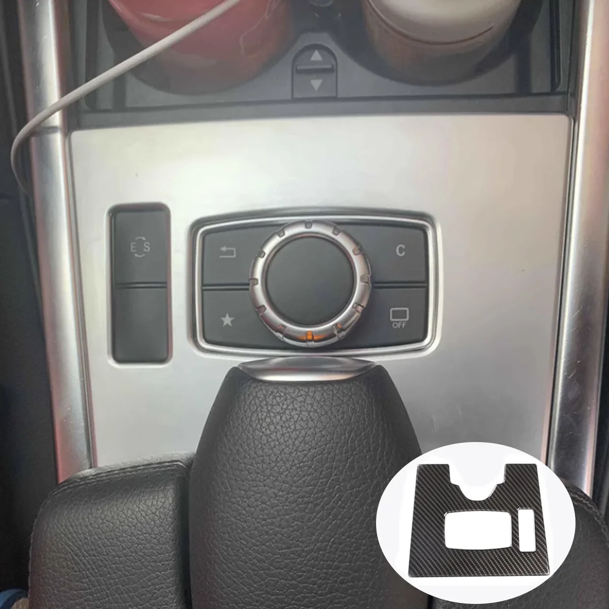 Car Central Control Mode Button Panel Frame Cover Multimedia ES Switch ...