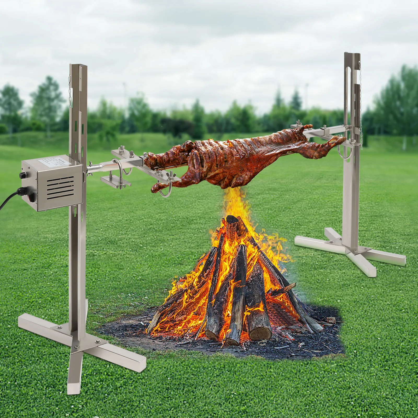 53 in Electric BBQ Spit Roaster Hog Roast Machine Rotisserie Grill ...