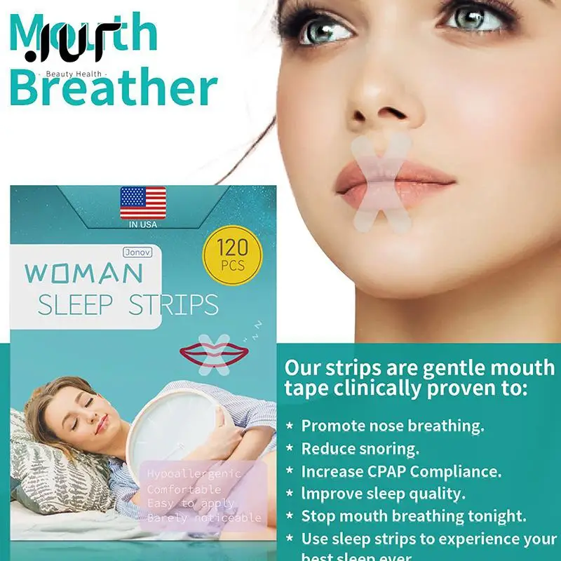 Anti-Snoring-Mouth-Tape-Sleep-Aid-Breathing-Stopper-Nose-HealthCare ...
