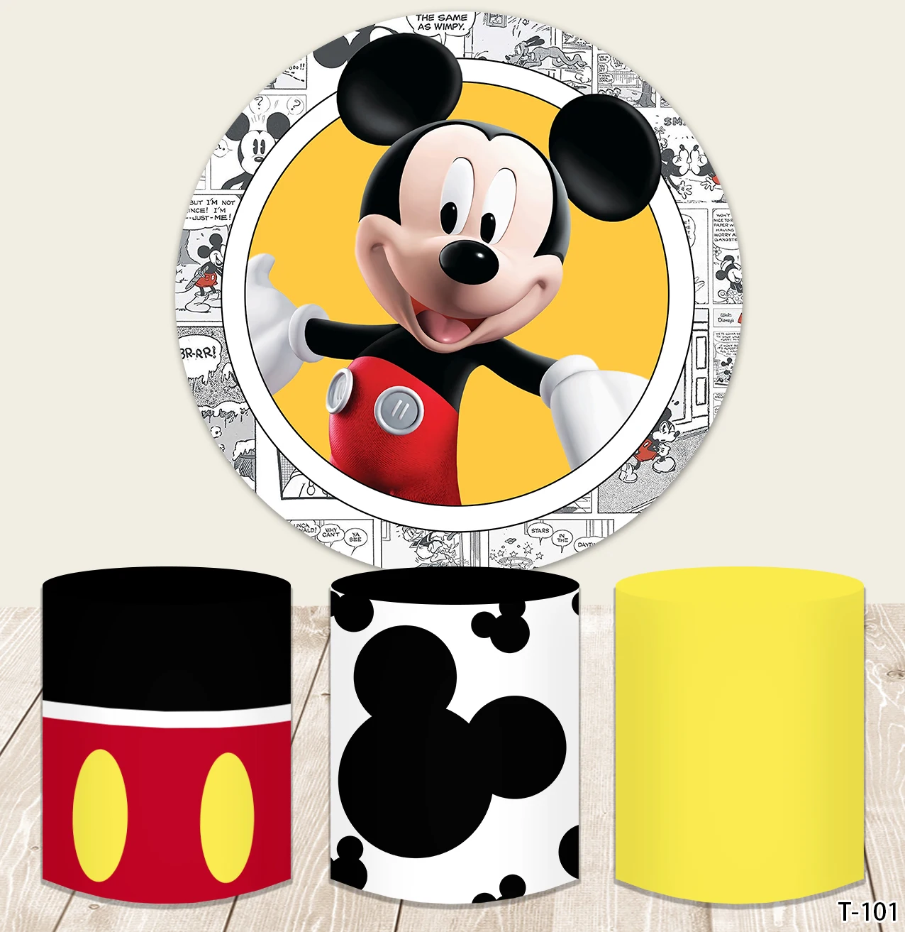 Disney Mickey Mouse Round Cover Birthday Backdrop Child Birthday Baby ...
