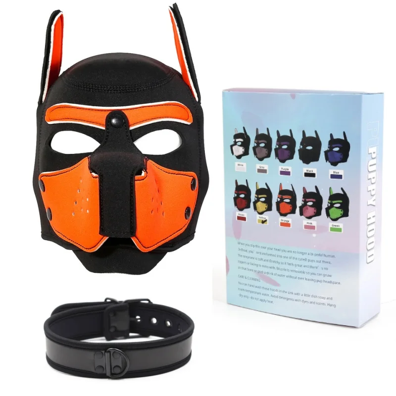 Exotic-Accessories-10-Colors-Latex-Rubber-Padded-Dog-Mask-Hood-with ...