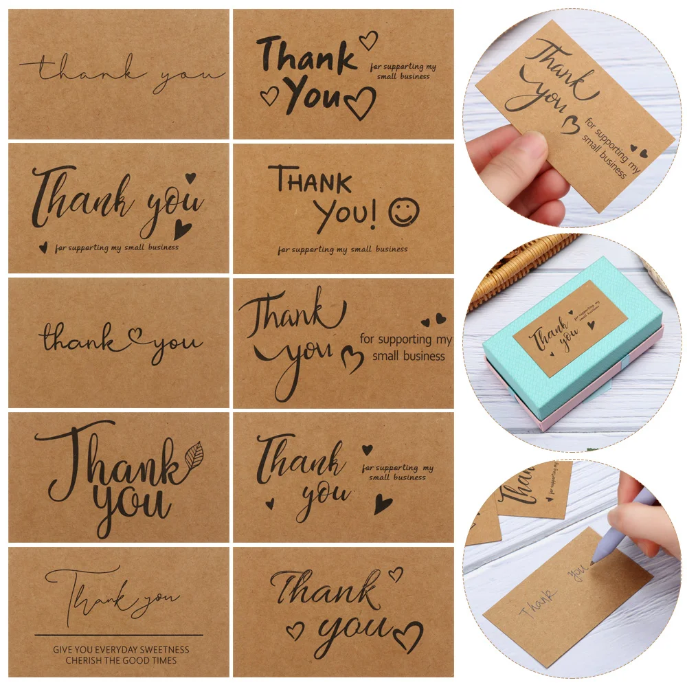 30pcs-Natural-Kraft-Paper-Thank-You-Card-Enterprise-Store-Business ...