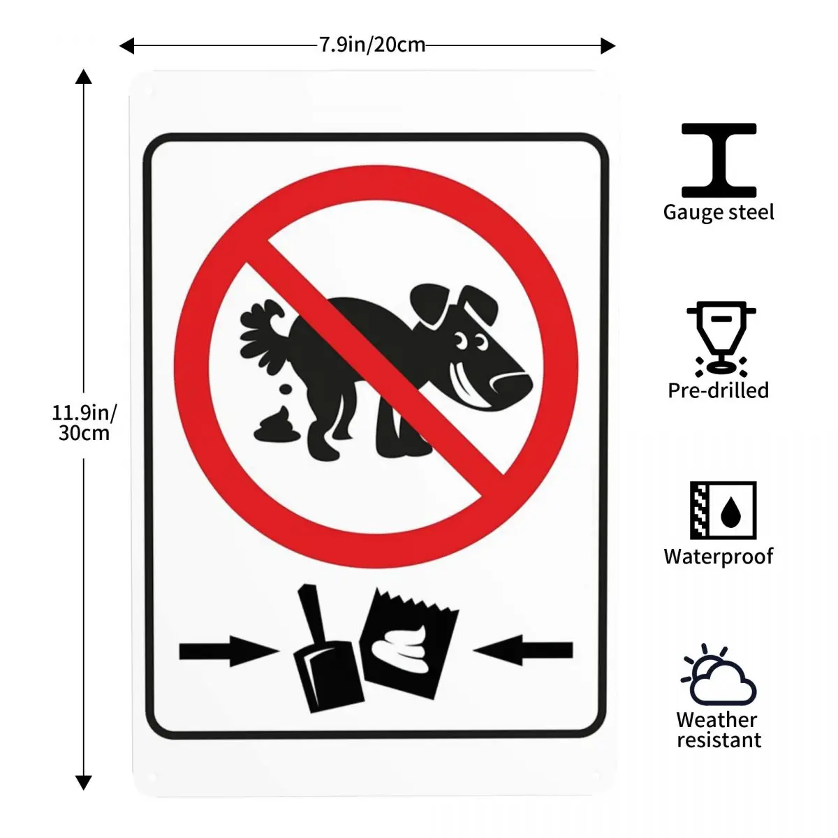 No Dog Poop Allowed Sign