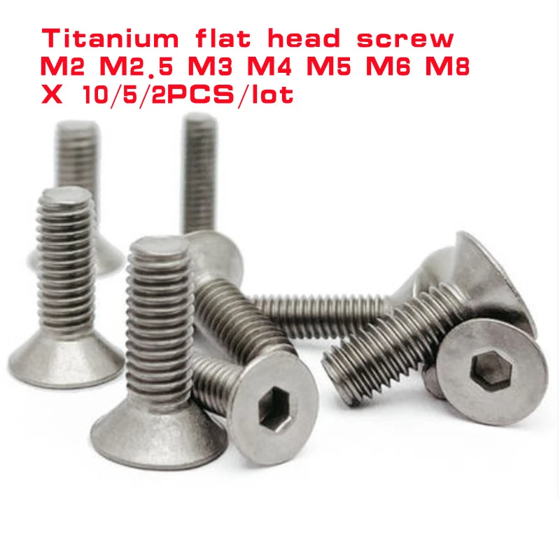 Titanium M8 Countersunk Bolt | M3 Titanium Flat Head Screws - 2/10pcs ...