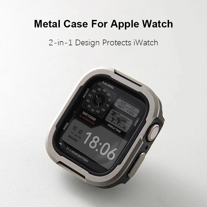 Armor Metal Case For Apple Watch Ultra 2 10 9 8 7 6 5 Drop Resistant ...