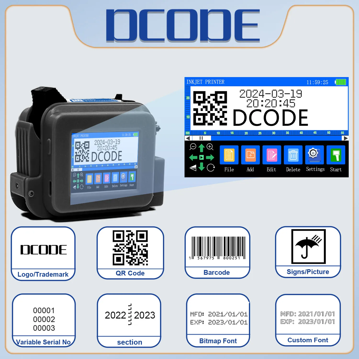 DCODE-12-7MM-Mini-Portable-Coder-Handheld-Inkjet-Printer-for-Text-QR ...