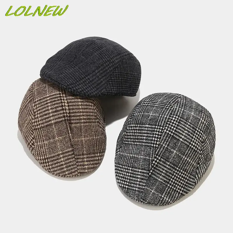 Spring-British-Style-Plaid-Berets-Hat-Color-Newsboy-Caps-Gatsby-Hats ...
