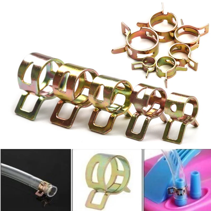 10pcs 4mm-15mm Fuel Spring Clip Silicon Hose Clamp Autos Spring Clip ...