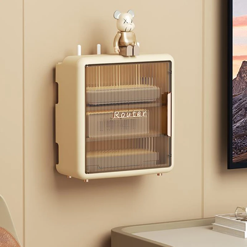Wall-Mounted-Router-Storage-Box-Punch-Free-Set-top-Box-Wire-Sorting-Box ...