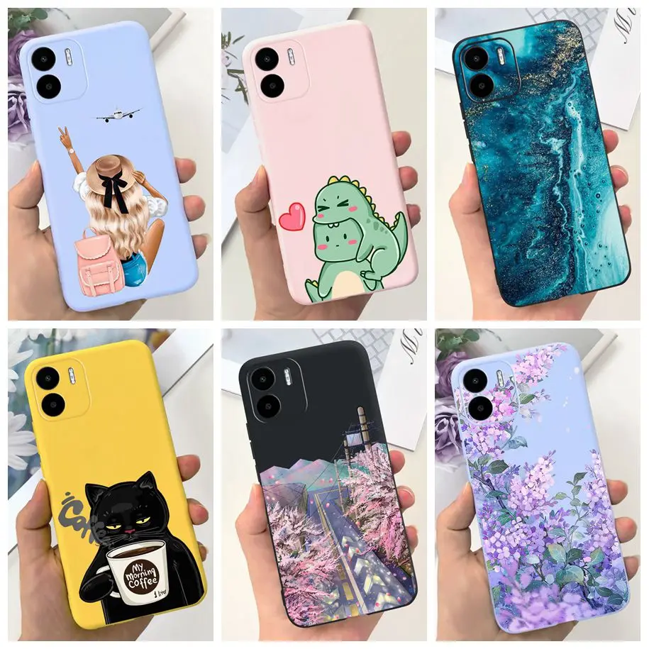 For-Xiaomi-Redmi-A2-Plus-Case-Cute-Dinosaur-Flower-Slim-Soft-Silicone ...