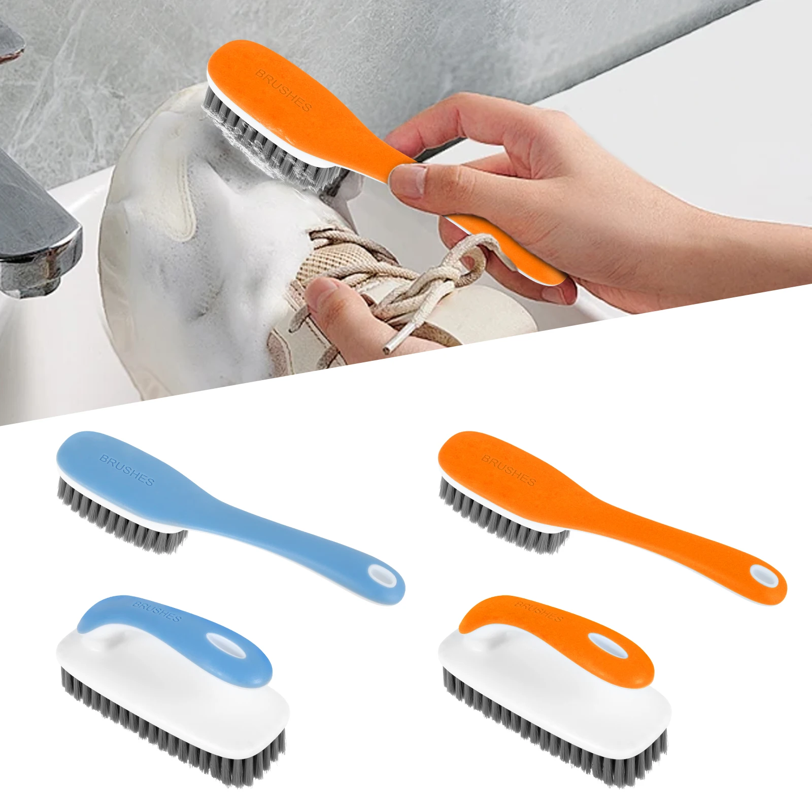 2Pcs Laundry Cleaning brush Soft Bristle Clothes Shoes Scruber laundry ...
