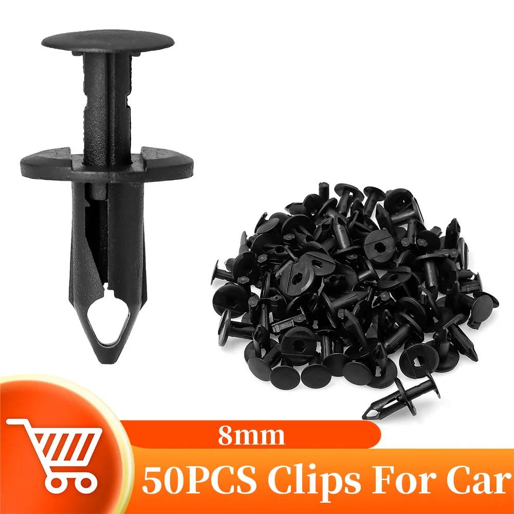 50PCS Clips For Car Plastic Fasteners Kit Car Bumper Door Panel Fender ...