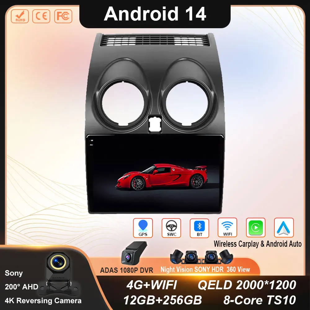 Car Android For Nissan Qashqai 1 J10 2006 - 2013 Auto Radio Multimedia ...