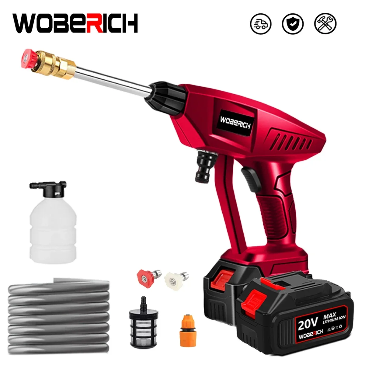 30Bar-Electric-Cordless-High-Pressure-Cleaner-Washer-Spray-Water-Gun-Car-Wash-Pressure-Water ...