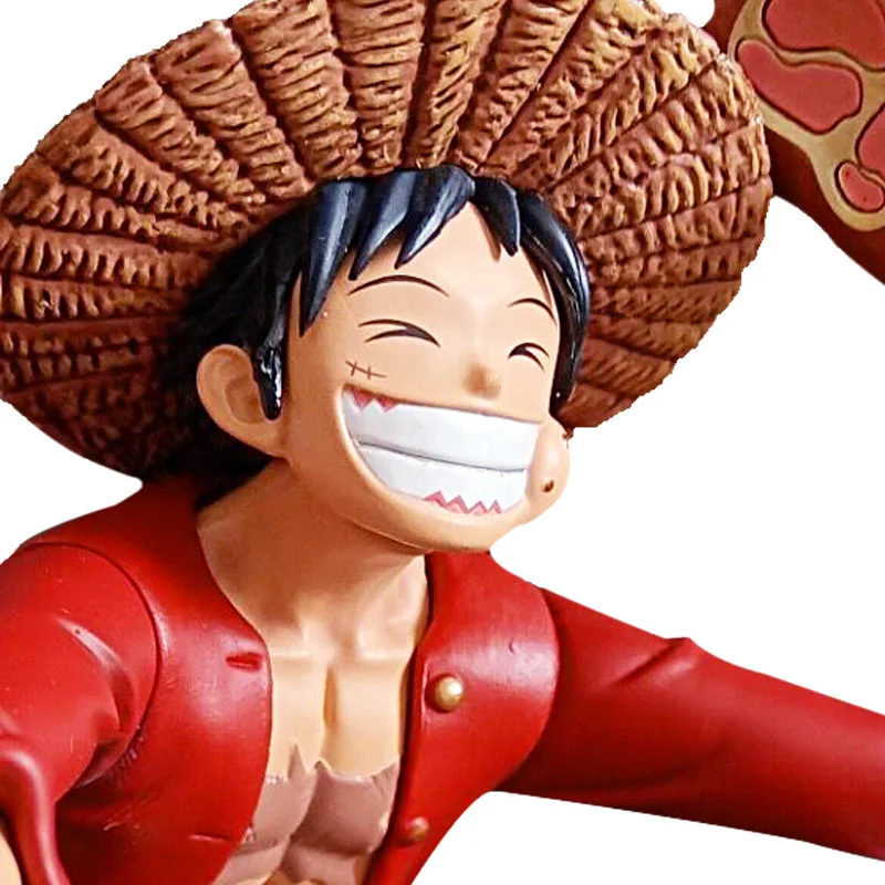 15cm Figures Manga Figure Squatting Eat Ham Monkey D Luffy PVC | One ...