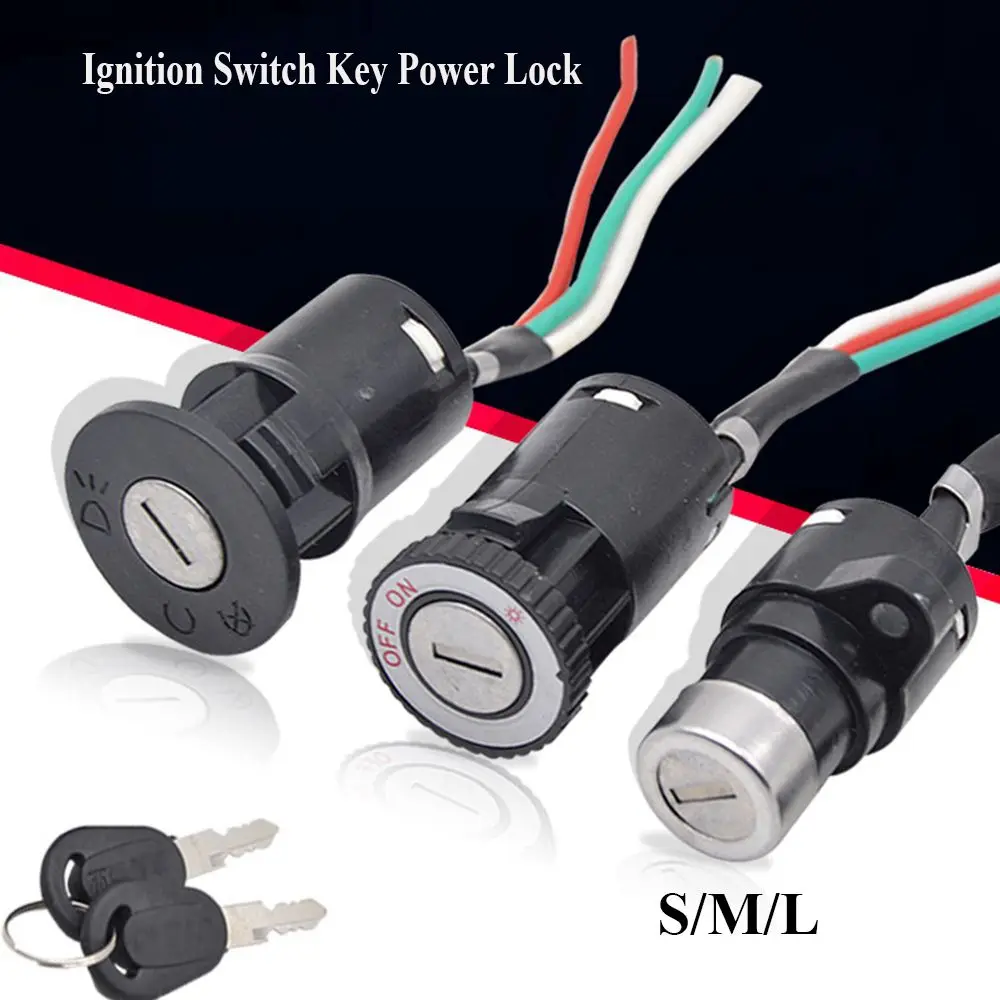 Ignition-Switch-E-Bike-Key-Power-Lock-Universal-Electric-Bicycle-Switch ...
