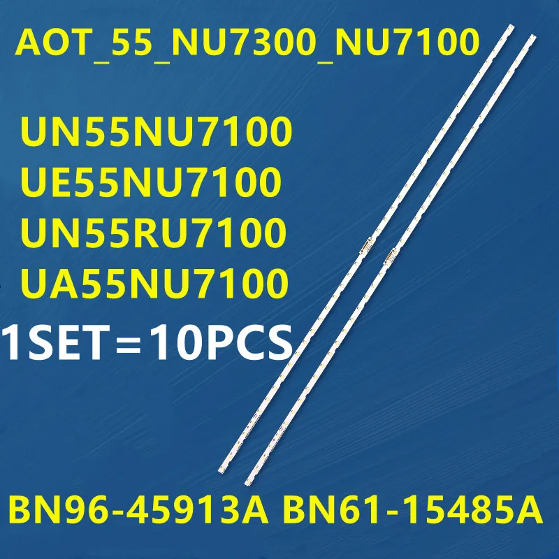 10pcs Led Strip For Samsung 55nu7100 Un55nu7100 Ue55nu7100 Un55ru7100 Ua55nu7100 Un55nu755 ...