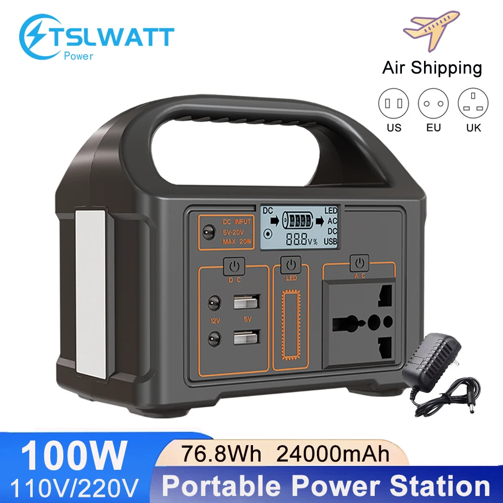 100W-24000mAh-Portable-Power-Station-220V-110V-Power-Bank-76-8Wh-Solar ...