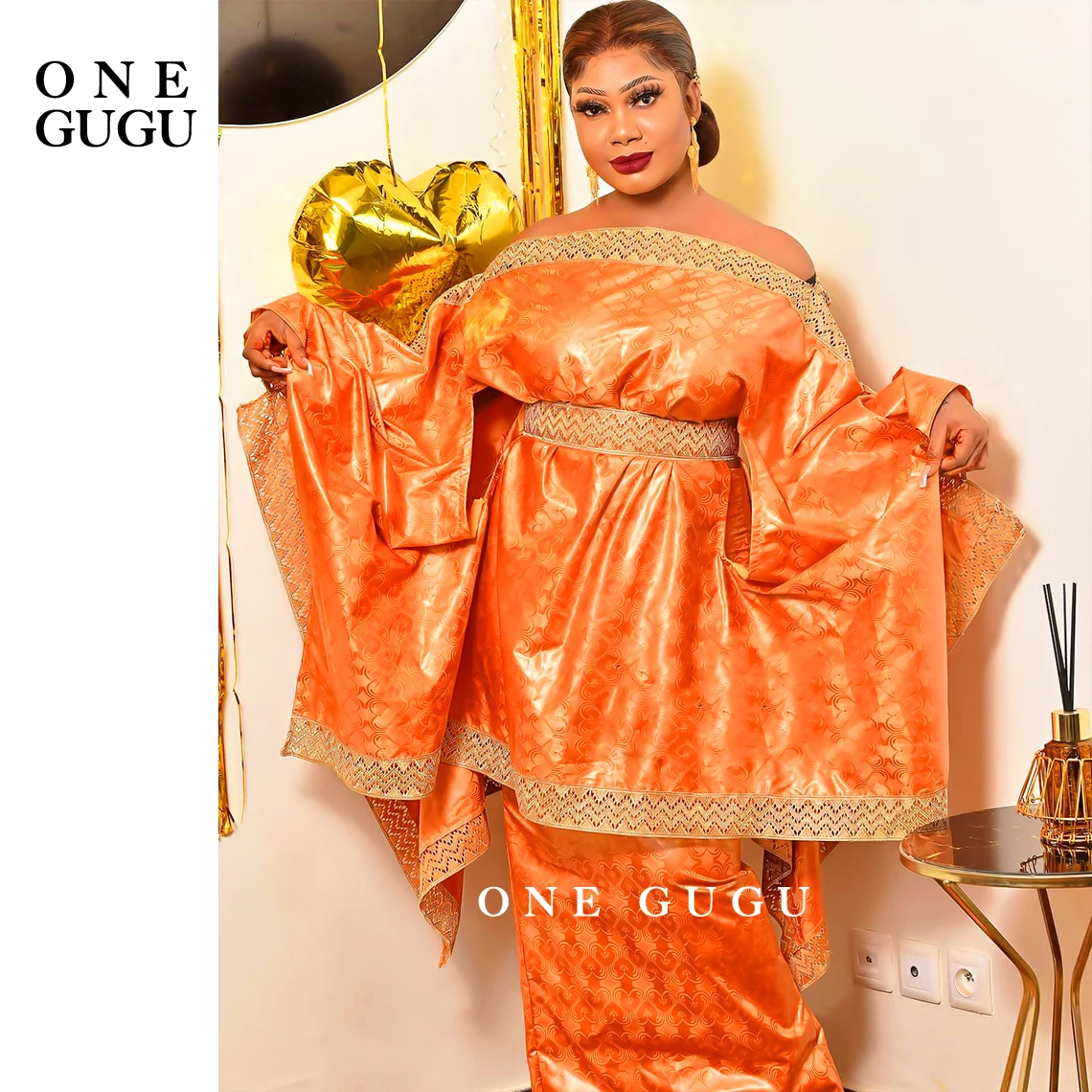 Robe-Bazin-Africaine-avec-Pagne-pour-Femme-Ensemble-de-Deux-Pi-ces ...