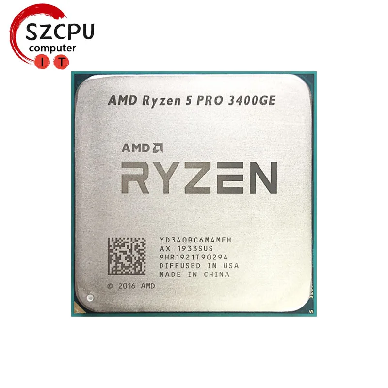 AMD Ryzen 5 PRO 3400GE R5 PRO 3400GE 3.3 GHz Used Quad-Core Eight ...