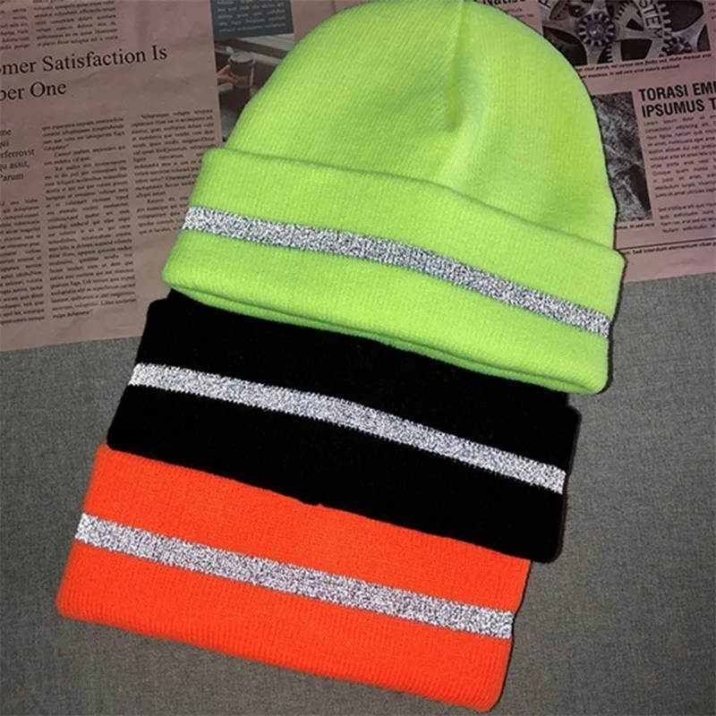 Unisex-Reflective-Stripe-Knitted-Hats-Beanies-Luminous-Outdoor-Cycling-Ski-Warm-Caps-Women-Men ...
