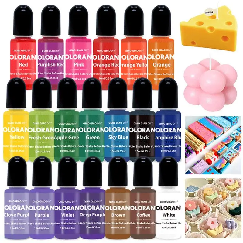 20-Colors-10ml-Candle-Dyes-Pigment-Liquid-Colorant-Dyes-DIY ...