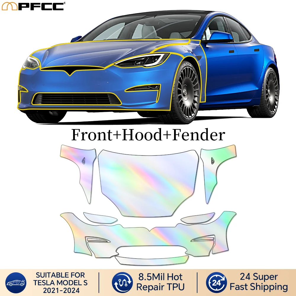 For Tesla Model S 2021-2025 Car Precut Paint Protection Film Full ...
