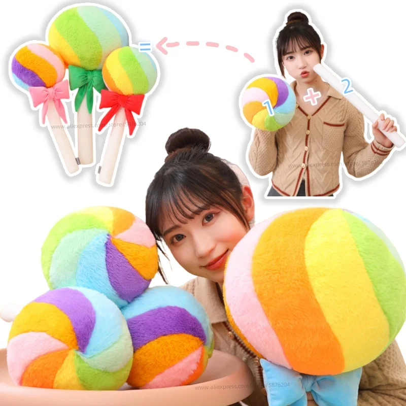 Funny-Rainbow-Lollipop-Plush-Toy-Stuffed-Rainbow-Ball-Cushion-Stick-Can-Remove-Hug-Throw-Pillow ...