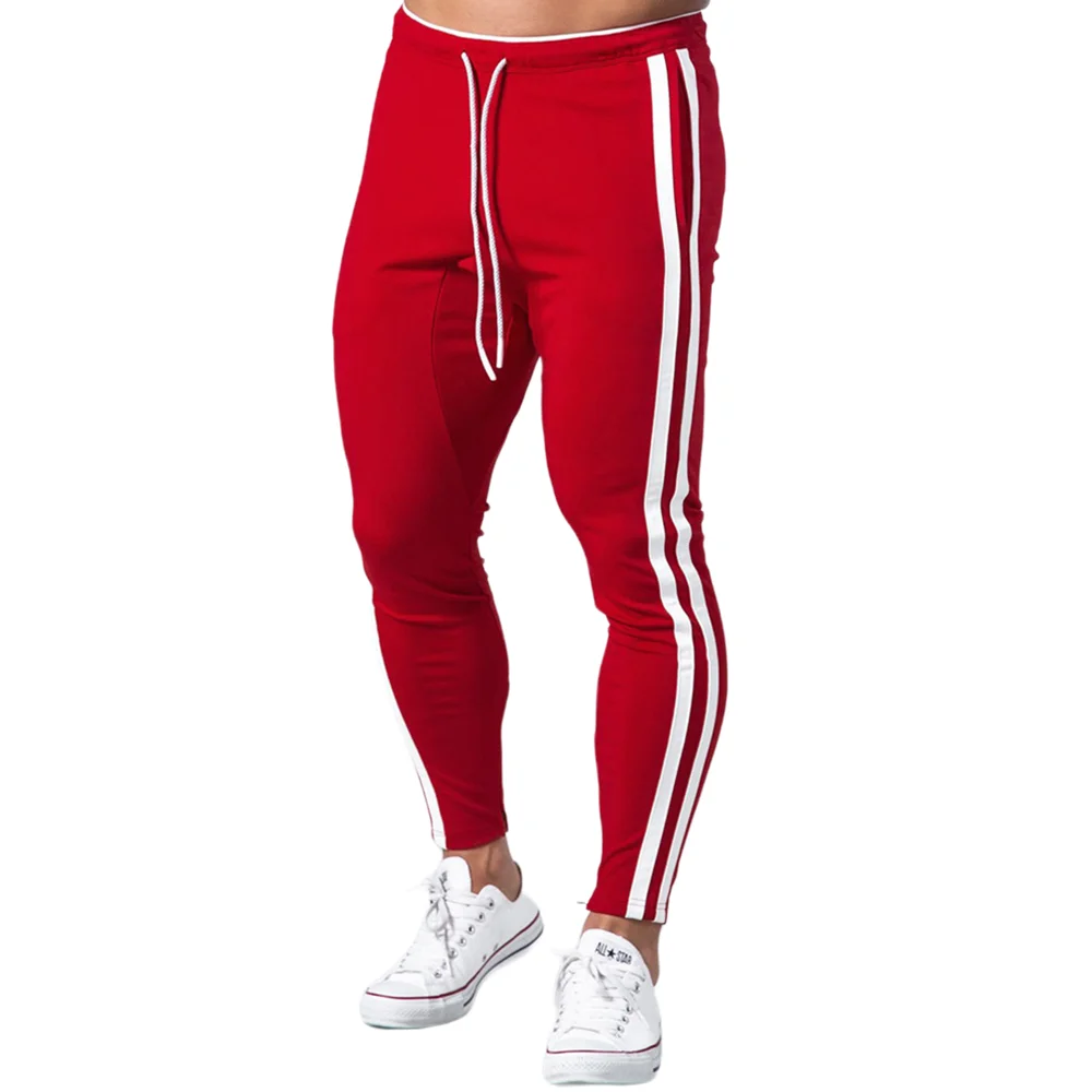 Red-Joggers-Workout-Cotton-Sportswear-Trousers-Autumn-Male-Gym-Fitness ...
