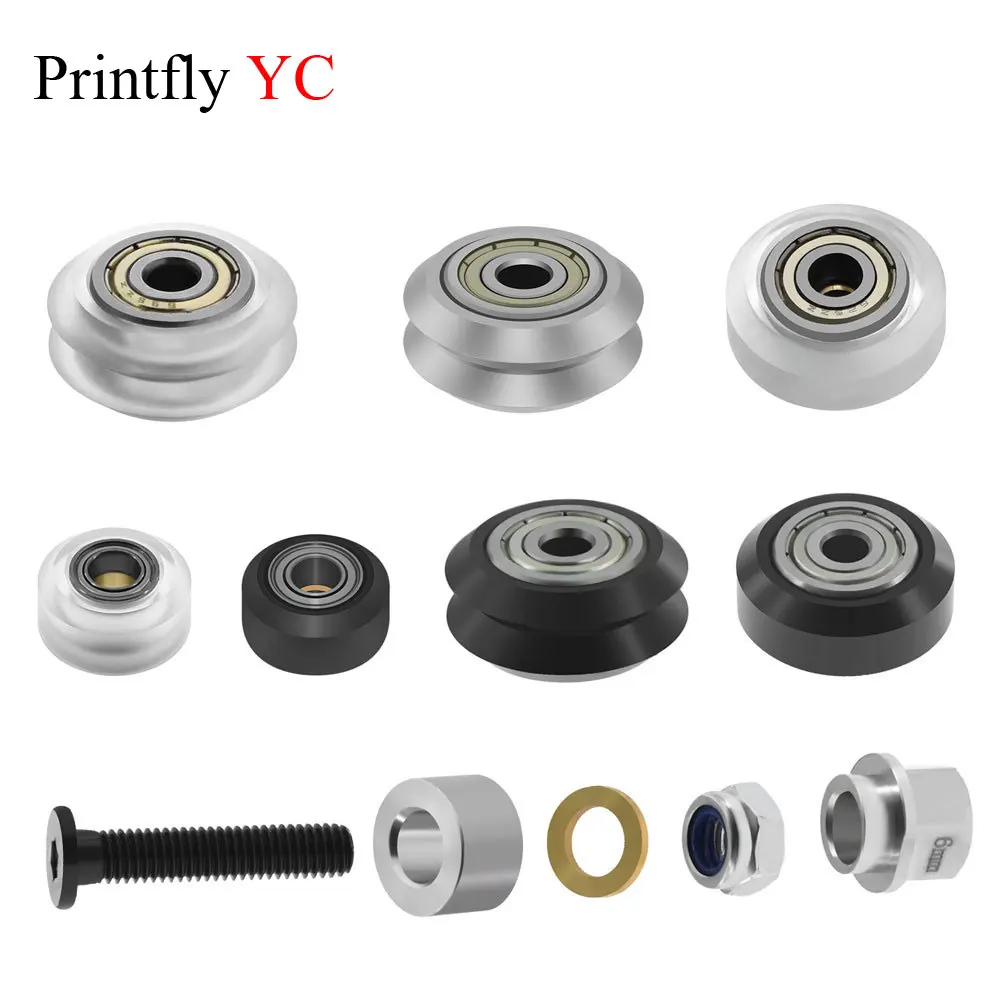Prin Strong Solid pom wheel Kit Plastic wheel POM wheel V type Idler ...