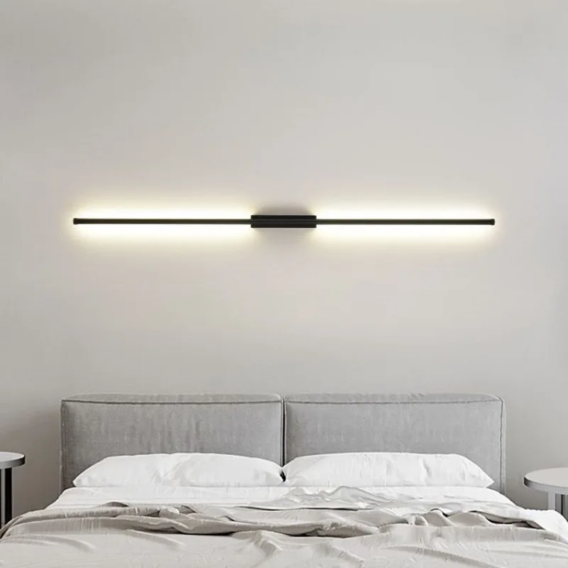 Long strip wall lamp bedroom bedside lamp modern minimalist wall lamp ...