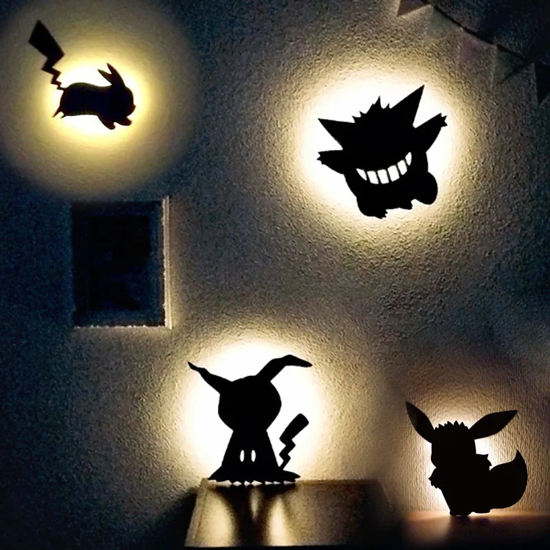 Original-Pokemon-Pikachu-Gengar-Eevee-Mimikyu-Silhouette-Voice ...