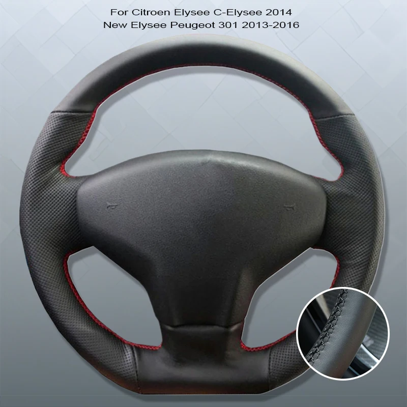 Microfibre-Leather-Car-Steering-Wheel-Cover-For-Citroen-Elysee-C ...