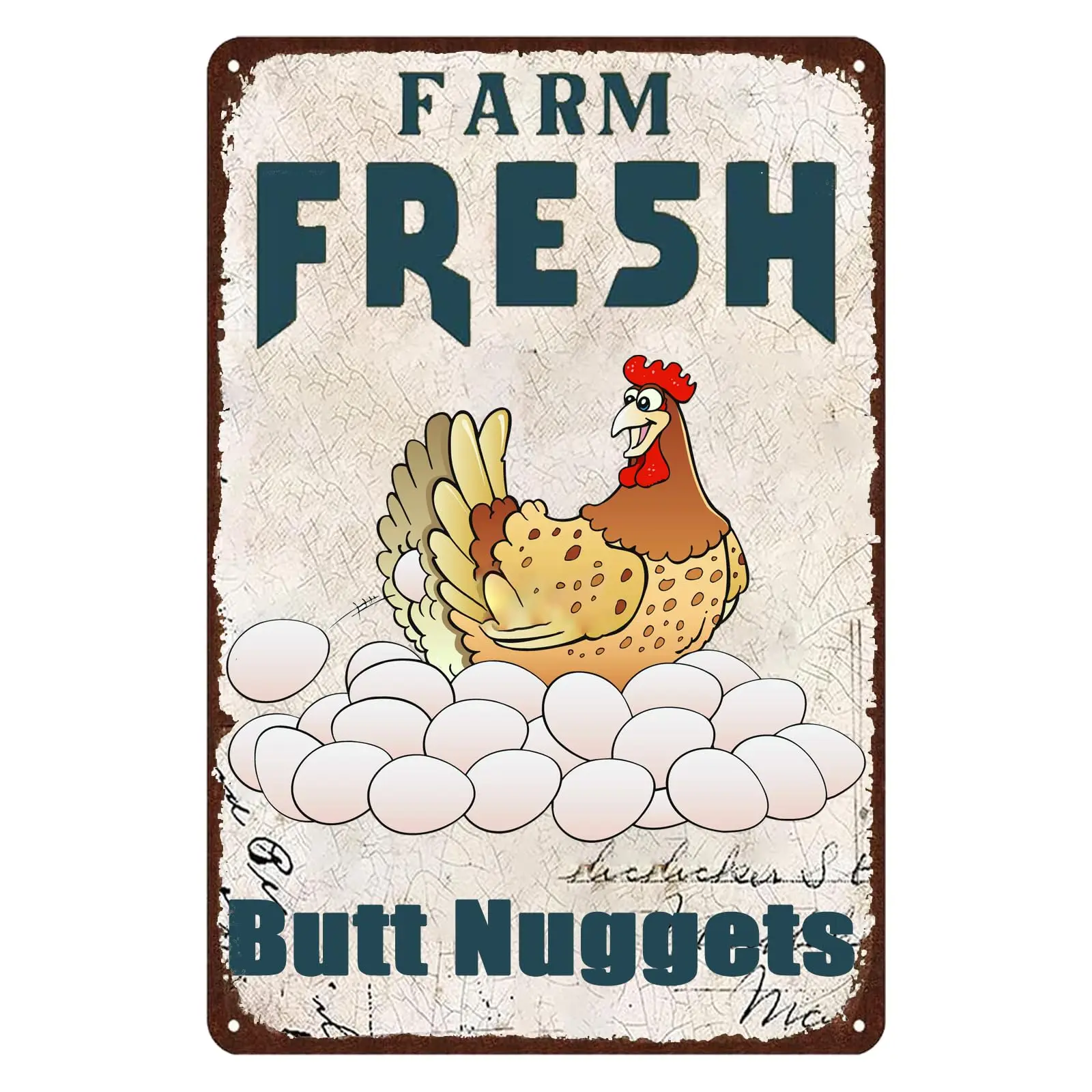 Farm-Fresh-Butt-Nuggets-Chicken-Signs-Vintage-Metal-Sign-Tin-Sign ...