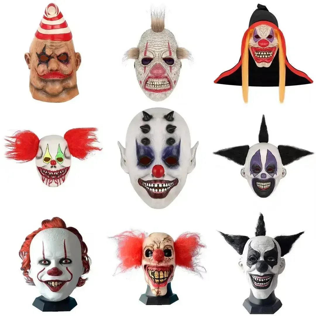 Halloween-Clown-Headgear-Smile-Mask-Ghost-Face-Performance-Bar-Dance ...