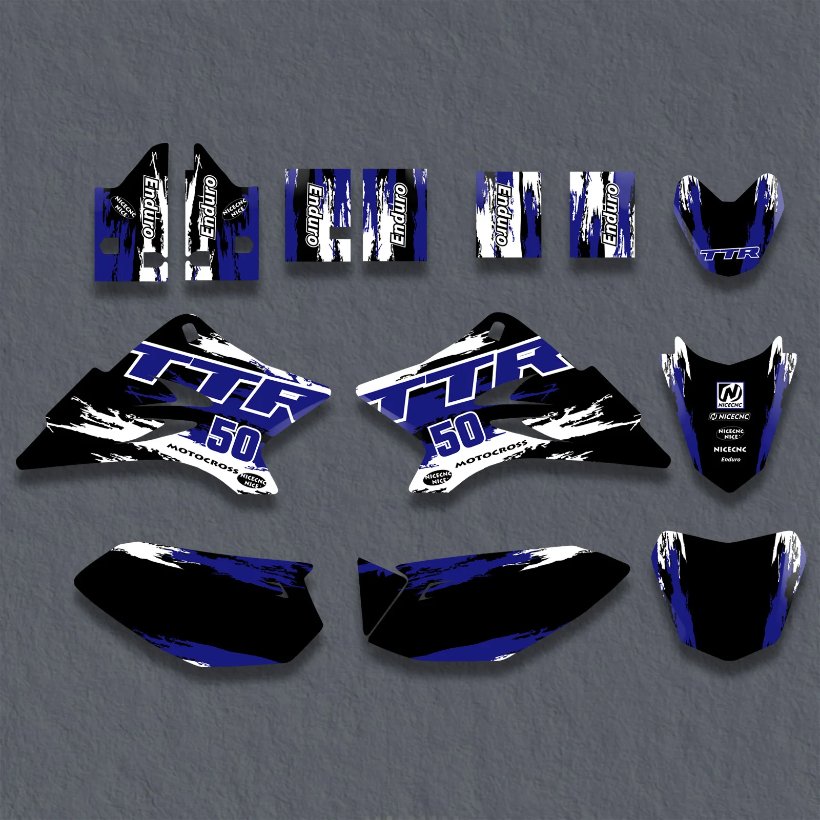 Motorcycle-Graphics-Background-Decals-Sticker-Kit-For-Yamaha-TTR50-TTR ...