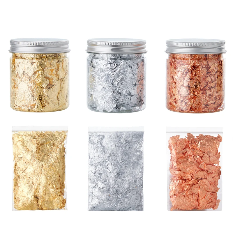 3pcs-Imitation-Gold-Sliver-Copper-Foil-Sequins-Glitters-Craft-Leaf ...