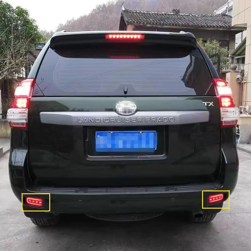 2pcs-For-2010-2019-Toyota-Land-Cruiser-Prado-150-Bumper-Reflector ...