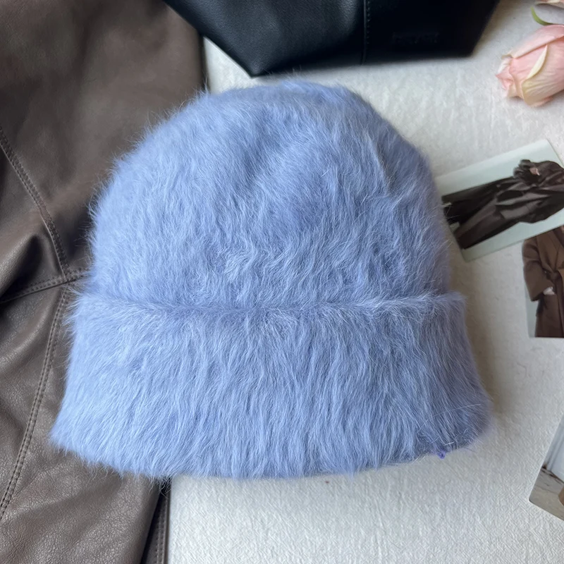 Rabbit Fur Hat Beanies Caps | Womens Winter Fluffy Hats | Women Beanies Fashion Fur - Skullies ...